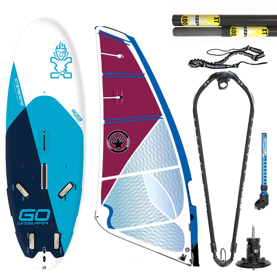 STARBOARD WINDSURFING PACKAGE GO WINDSURFER 195L / EZZY LEGACY RIG ...